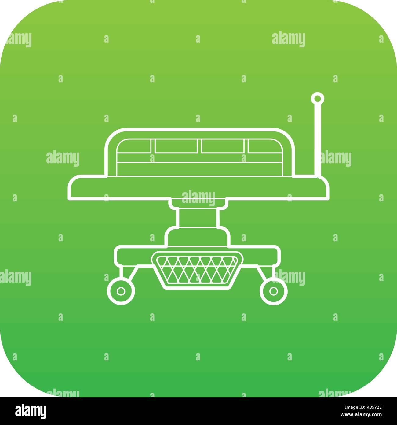 Medical bed icon green vector Stock Vector Image & Art - Alamy