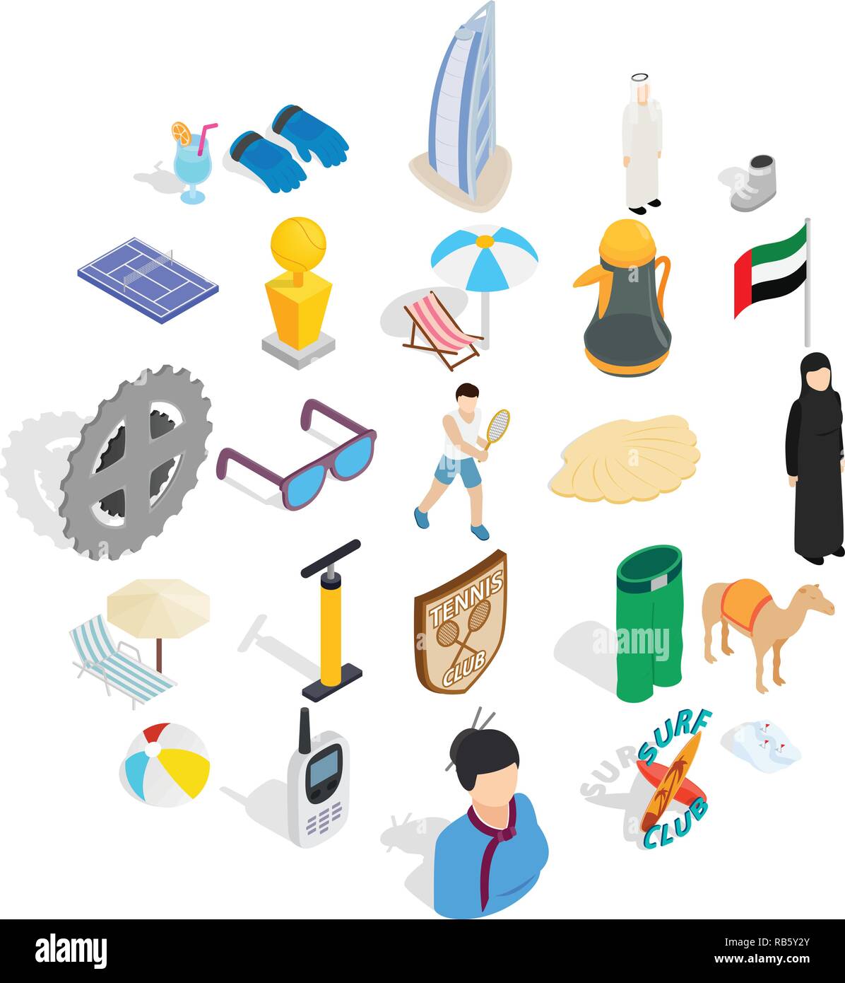 Active life position icons set, isometric style Stock Vector Image ...