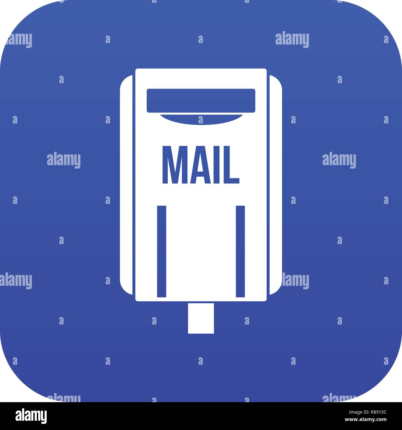 Post box icon digital blue Stock Vector Image & Art - Alamy