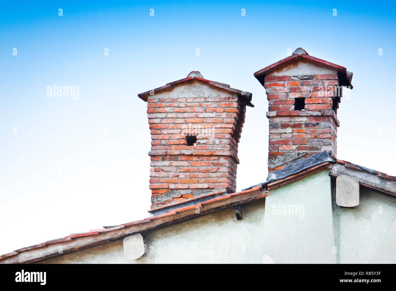 Smoke from brick chimney on hi-res stock photography and images - Alamy