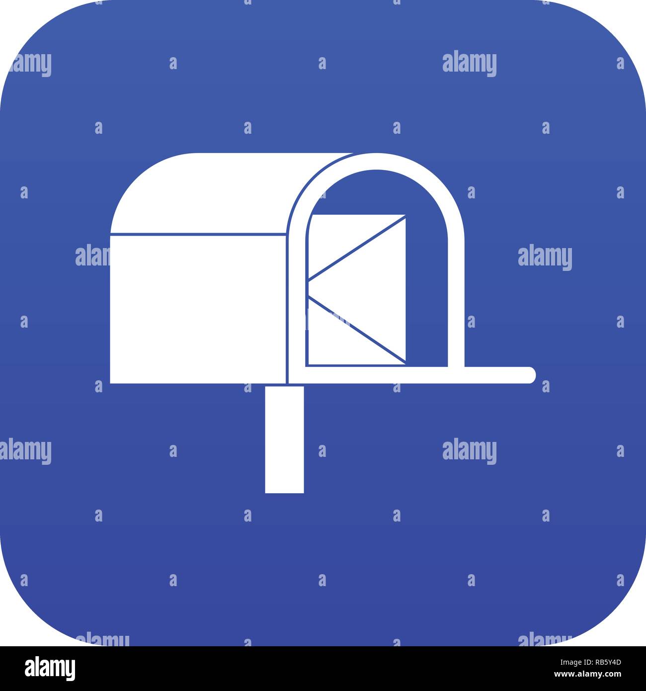 Mailbox icon digital blue Stock Vector Image & Art - Alamy