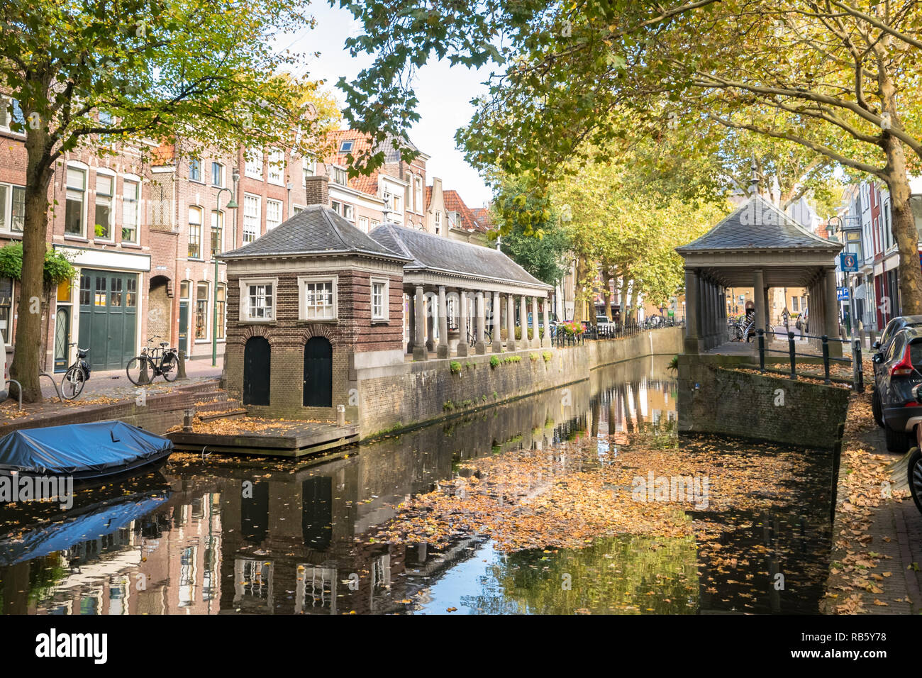 The historic fishmarket in Gouda, Holland. In medieval times, this was ...