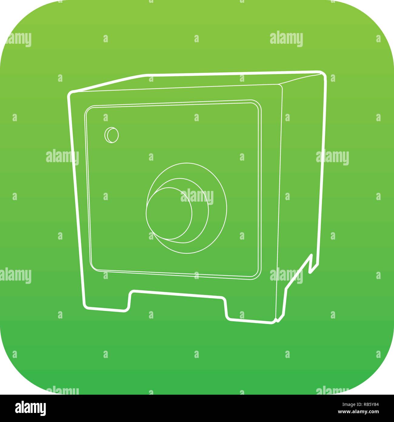 Safe icon green vector Stock Vector Image & Art - Alamy
