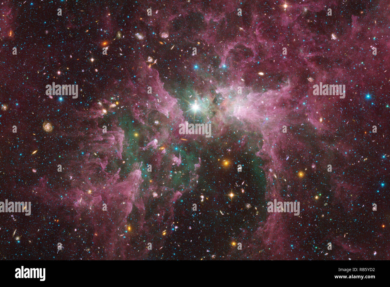 Galaxy, starfield, nebulae, cluster of stars in deep space. Science ...