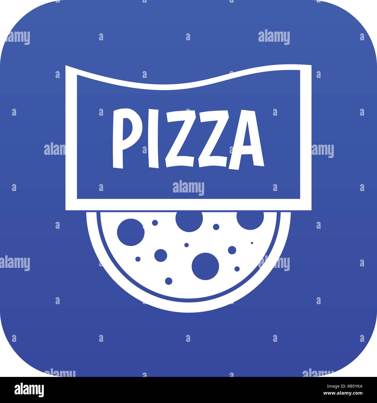 Pizza badge or signboard icon digital blue Stock Vector Image & Art - Alamy