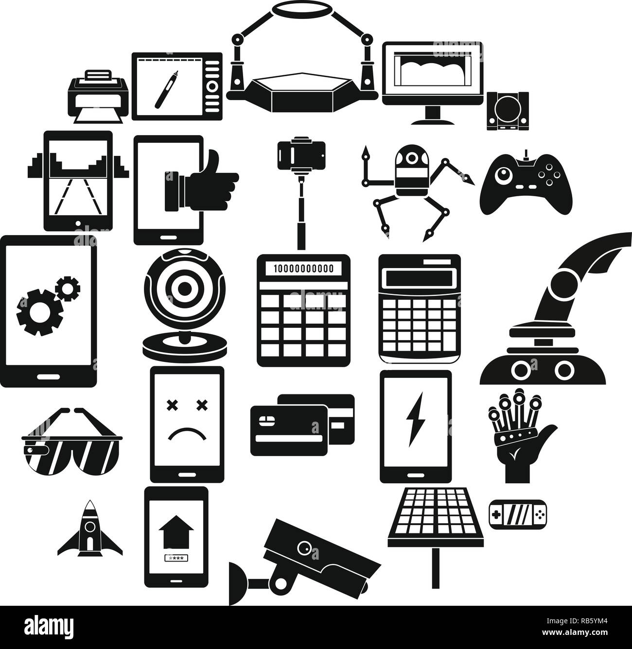 Installation icons set, simple style Stock Vector Image & Art - Alamy