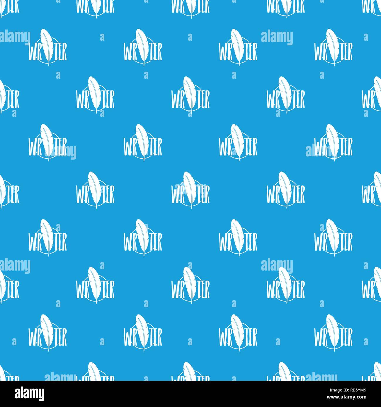 Writing pen pattern vector seamless blue Stock Vector Image & Art - Alamy