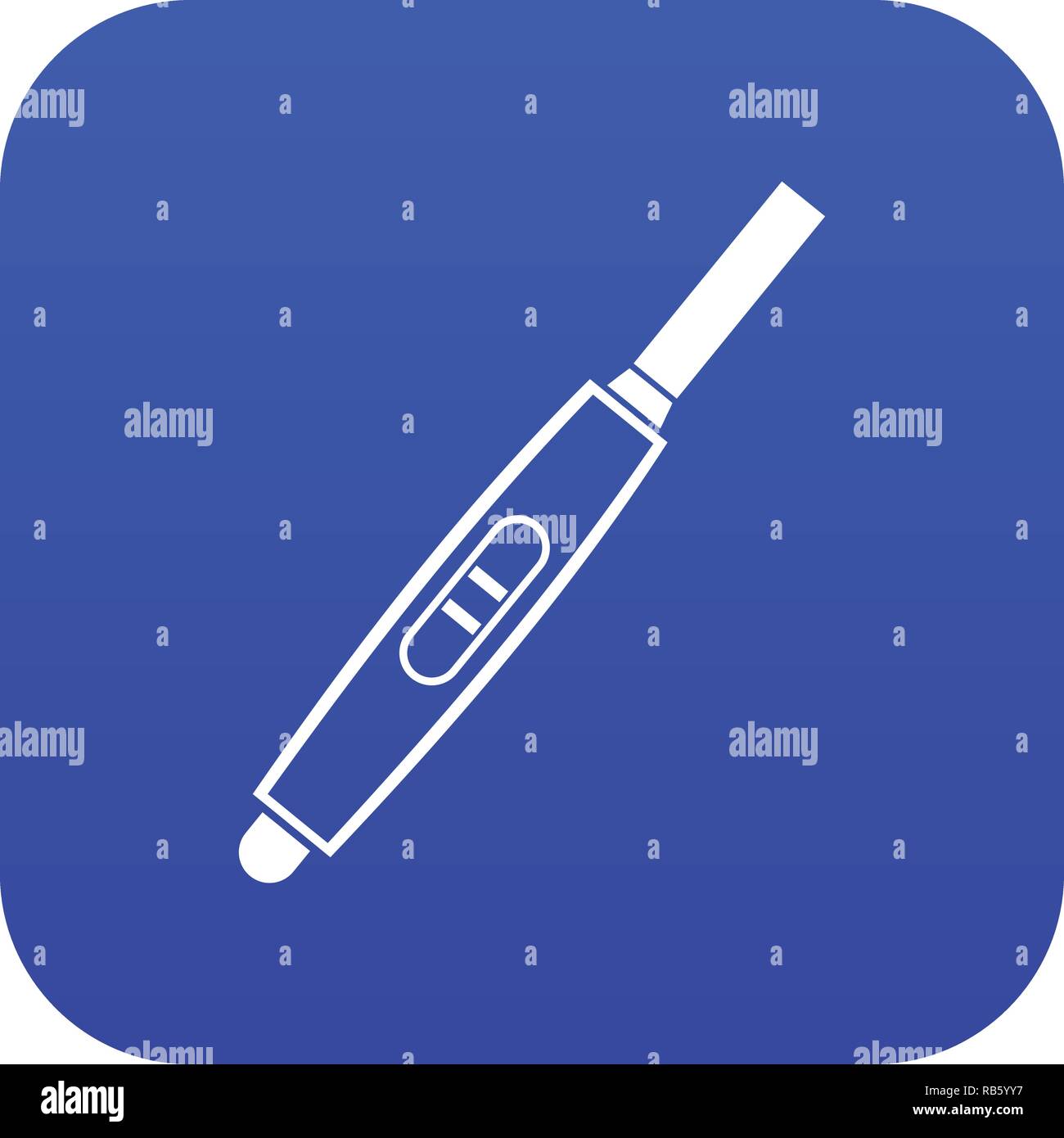 Pregnancy test with positive pregnant icon digital blue Stock Vector ...