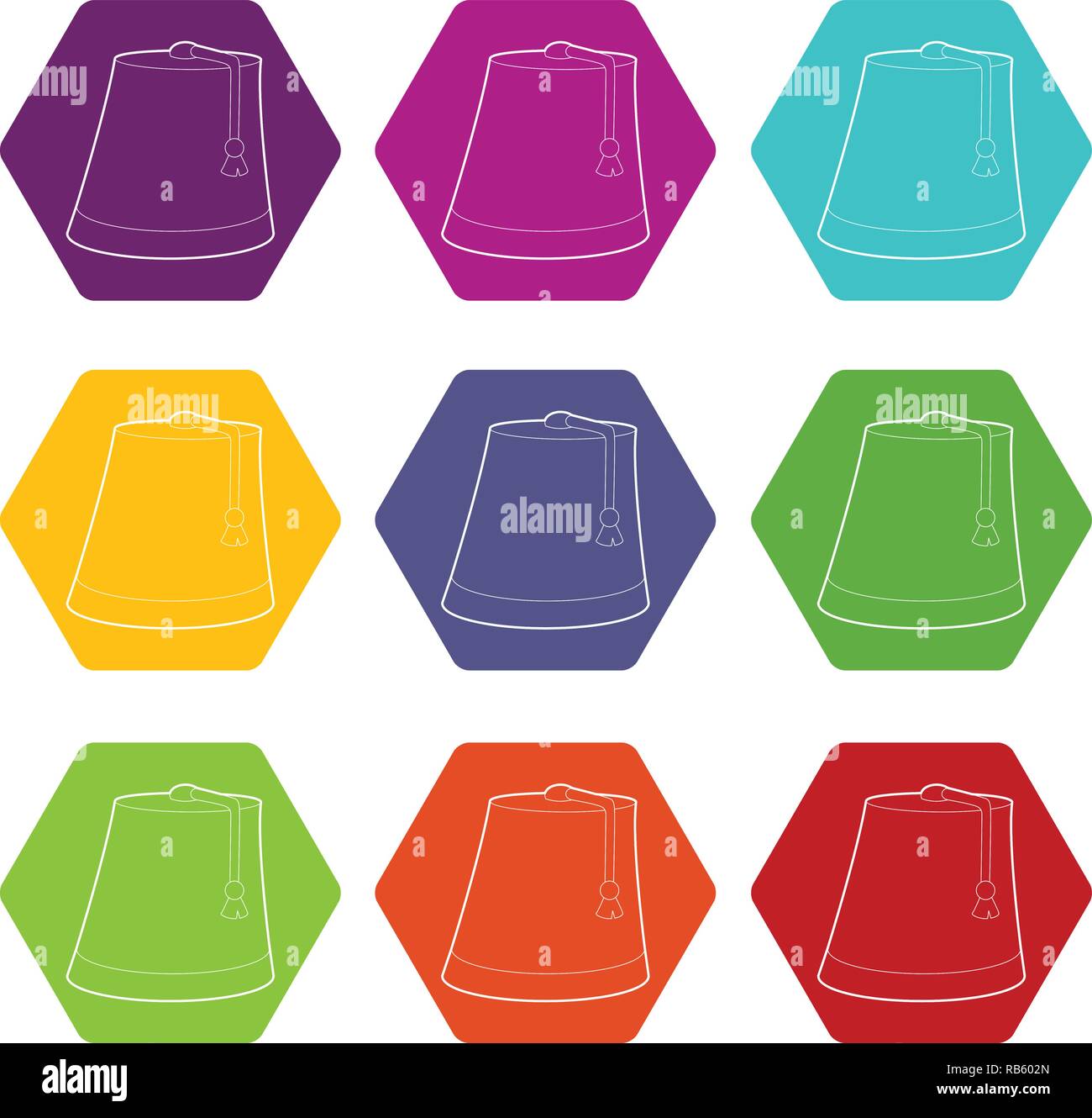 Turkish hat icons set 9 vector Stock Vector Image & Art - Alamy
