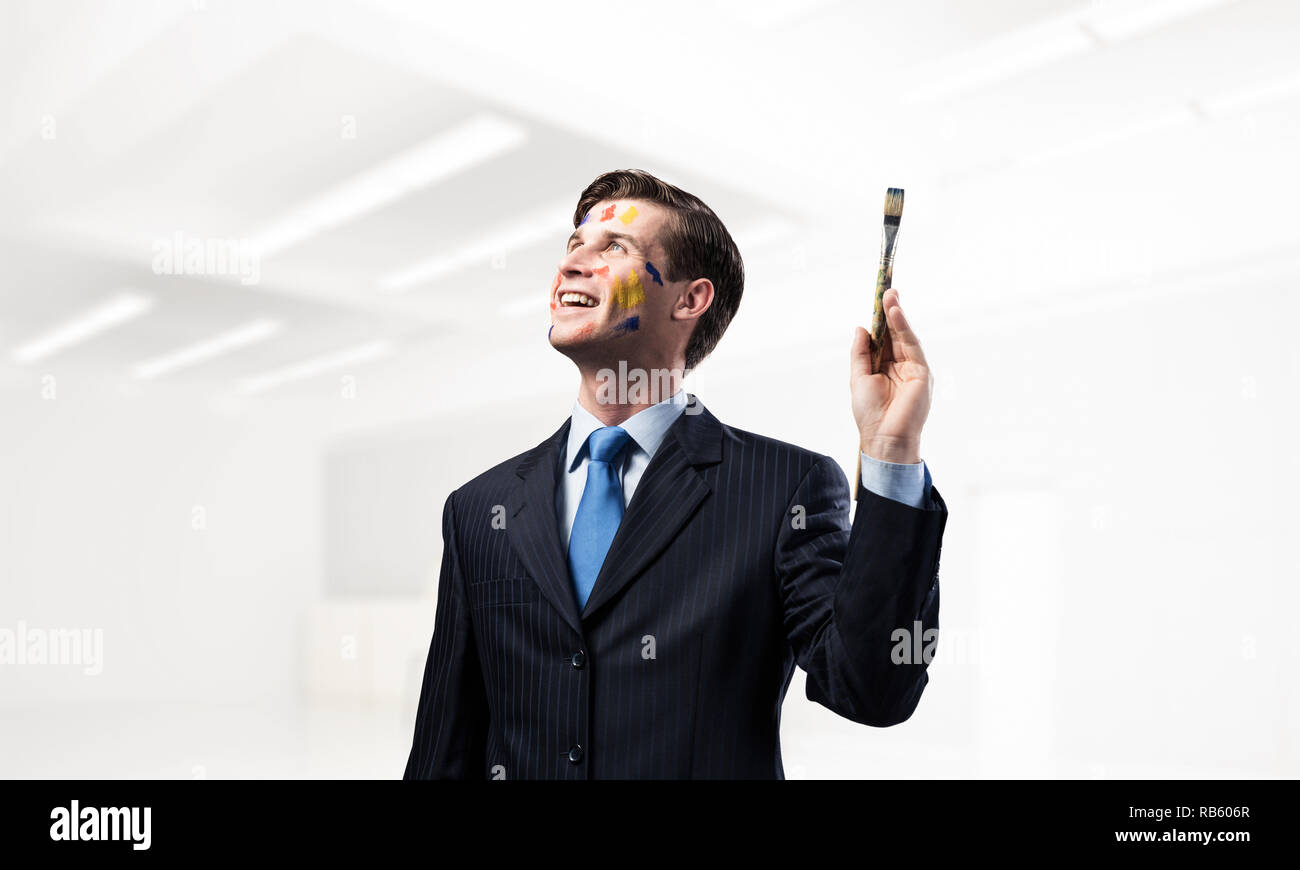Business inspiration of young man Stock Photo - Alamy