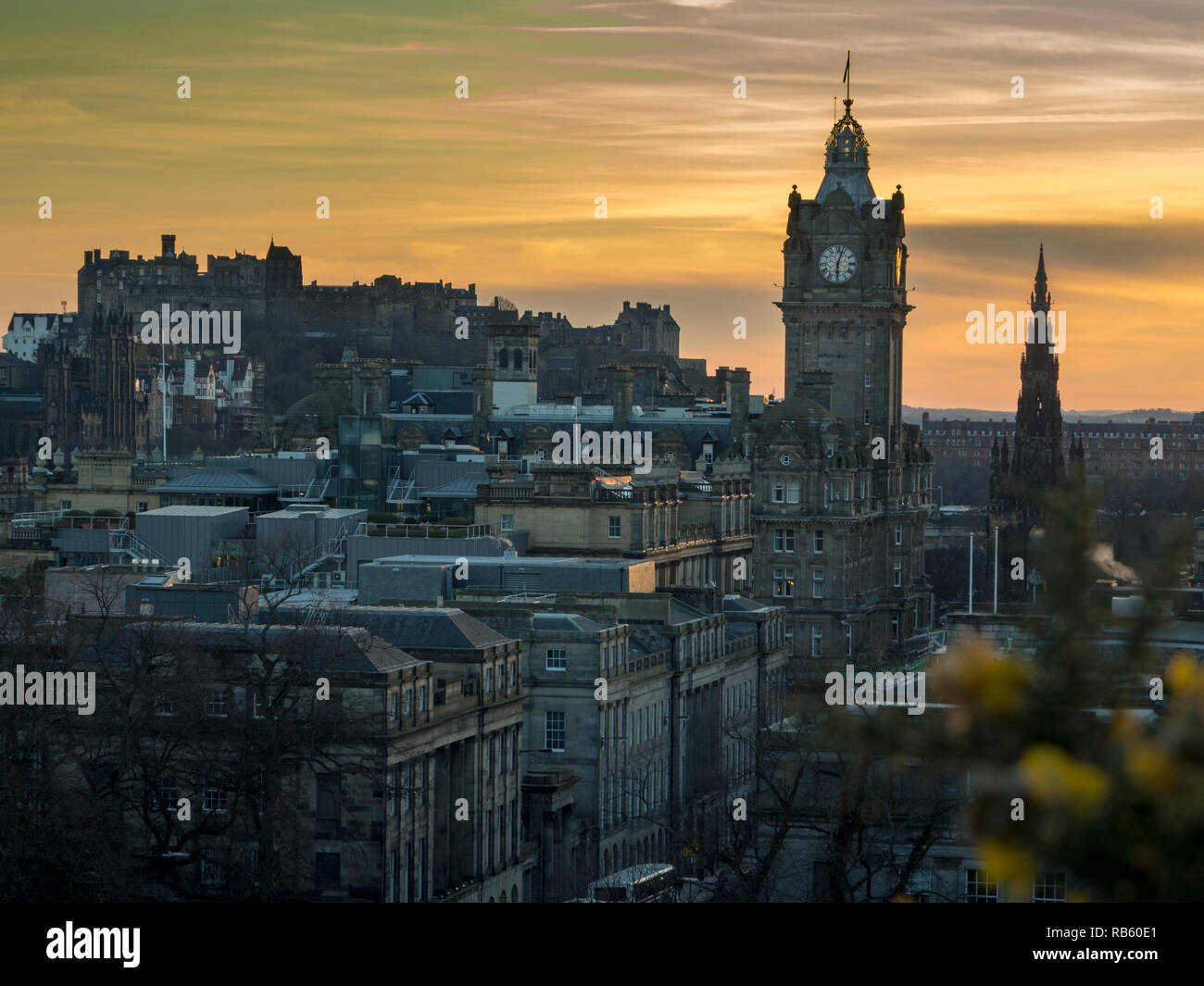 Late afternoon view of Edinburgh, UK Stock Photo - Alamy