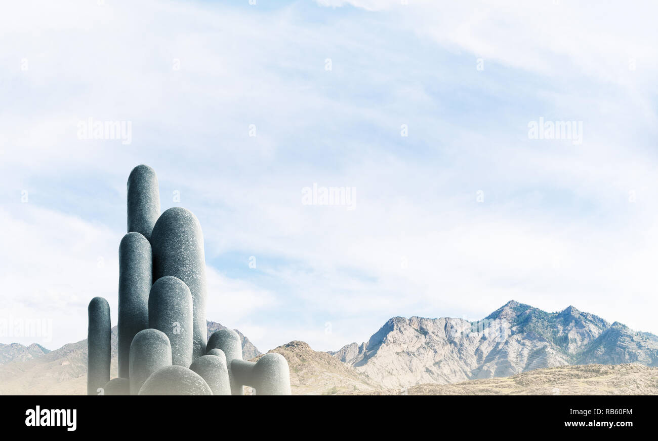 Multiple stone columns with breathtaking landscape Stock Photo - Alamy
