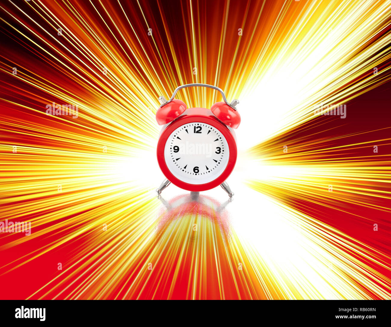 zero red clock time with path Stock Photo - Alamy