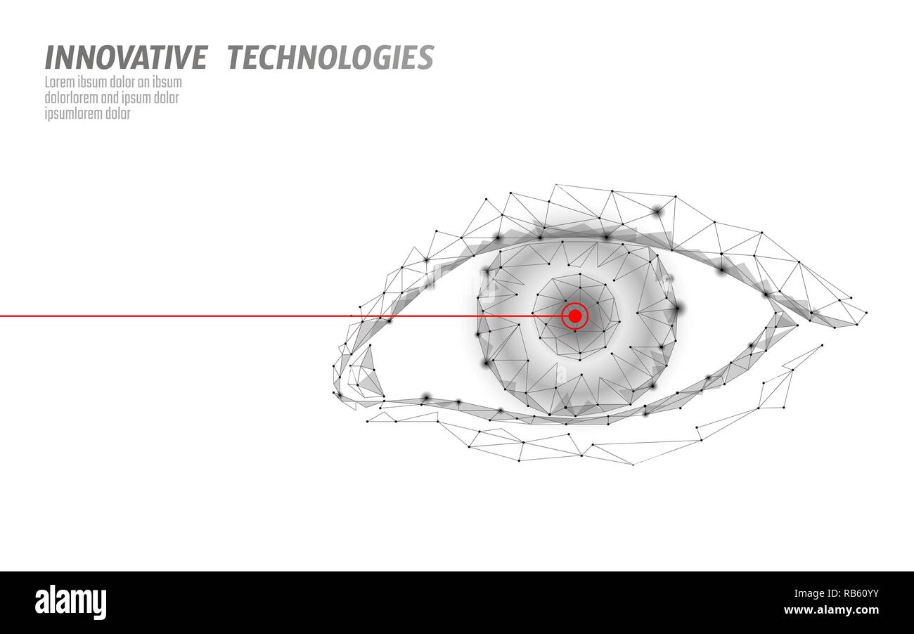 Laser vision correction 3D medical concept. Abstract human iris modern ...