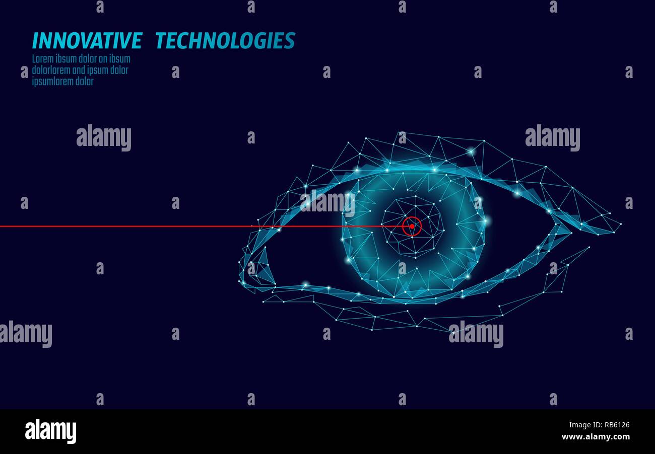 Laser vision correction 3D medical concept. Abstract human iris modern ...