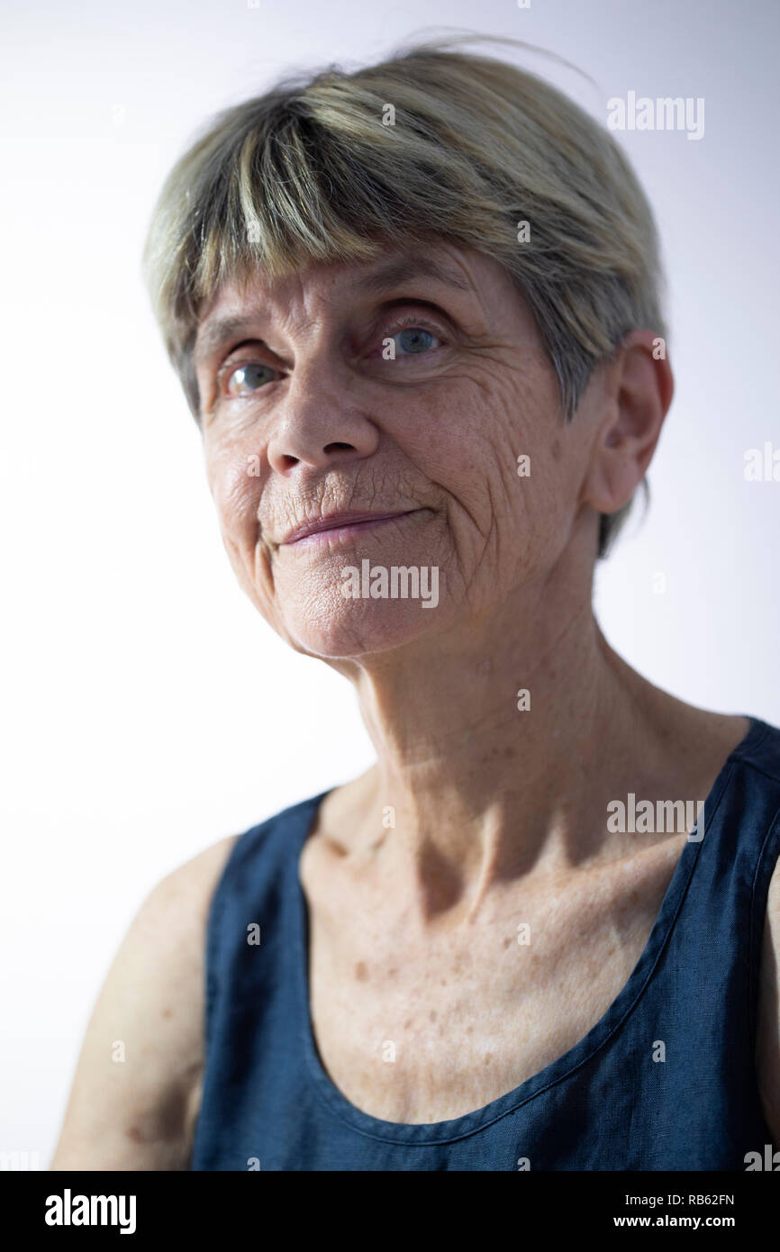 Chest of old woman Stock Photo - Alamy