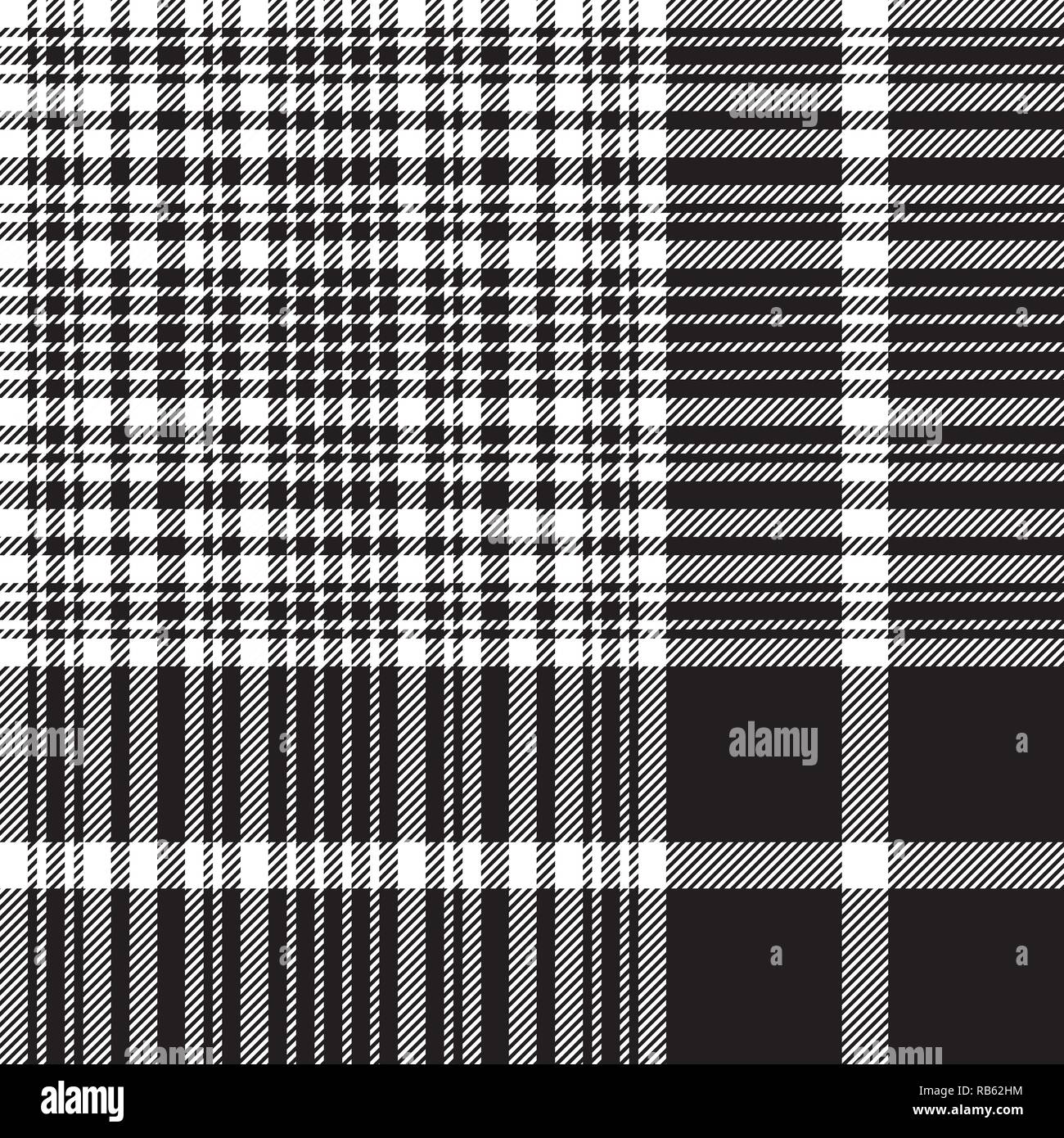 Check black white plaid seamless pattern. Vector illustration Stock ...