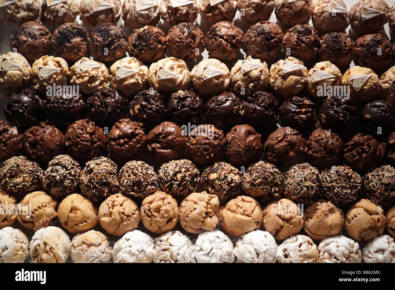 german bavaria sphere chocolate candy on display Stock Photo - Alamy