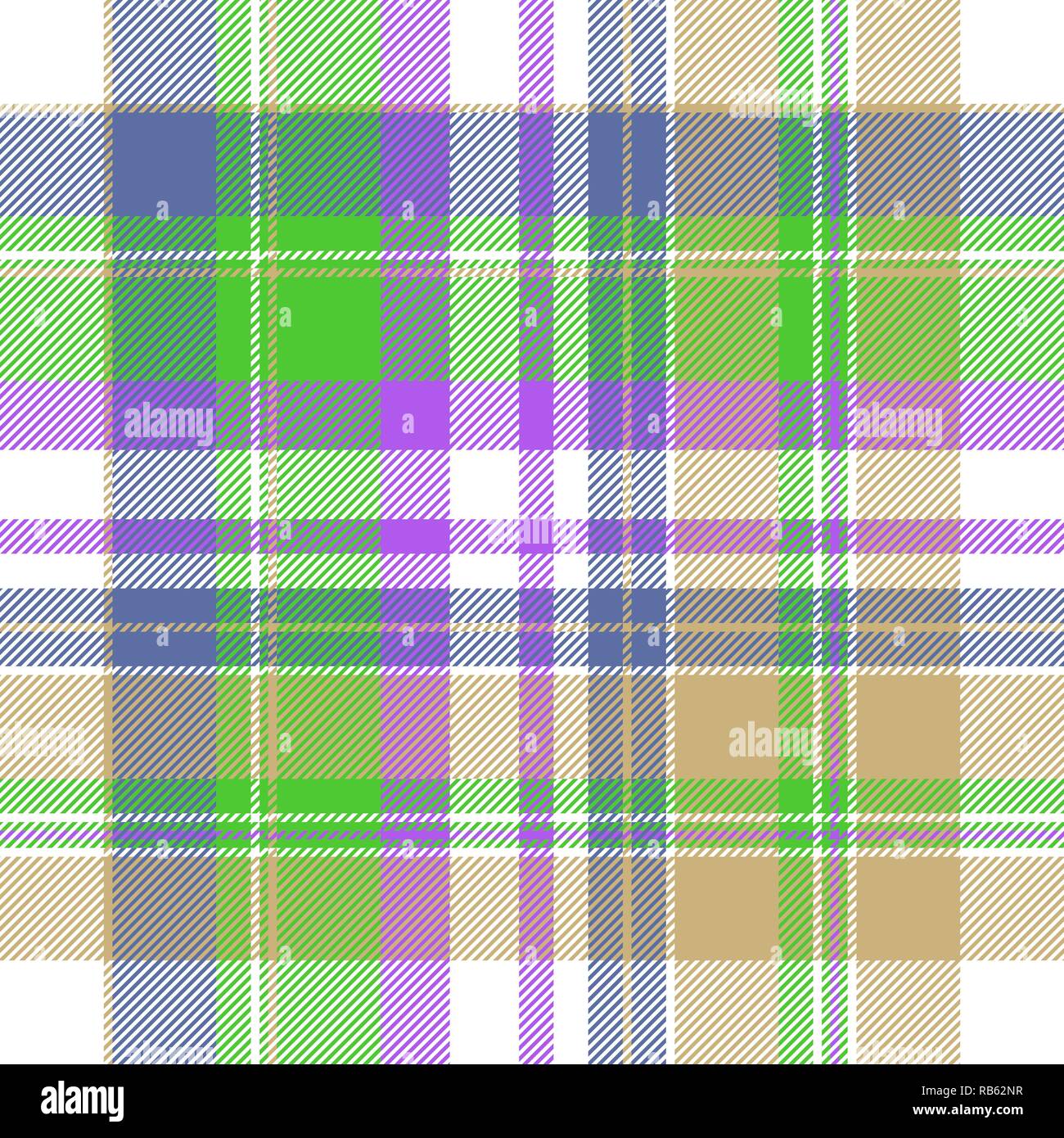 Color plaid fabric texture seamless pattern. Flat design. Vector ...