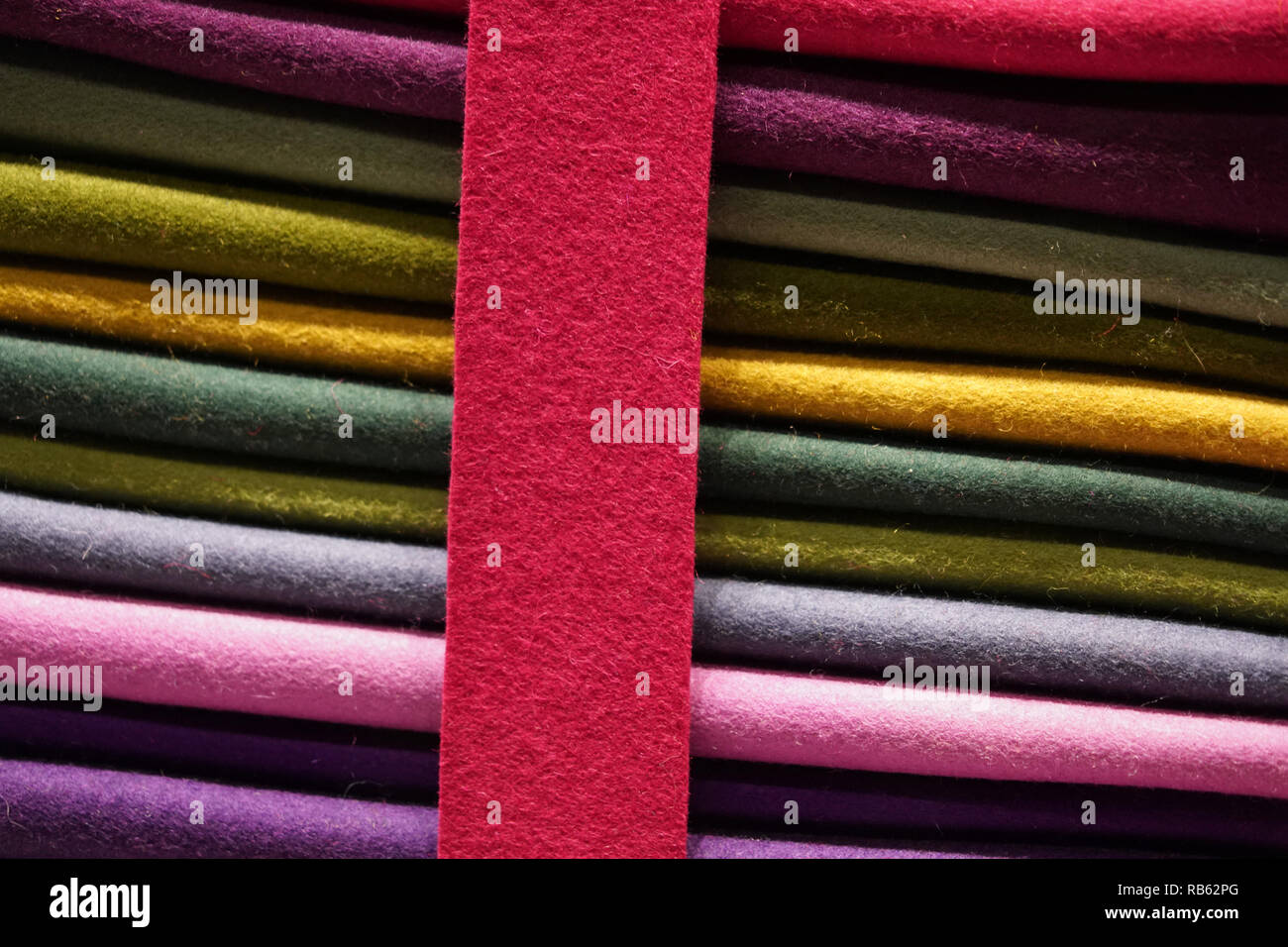 different color felt fabric detail in Germany Stock Photo - Alamy