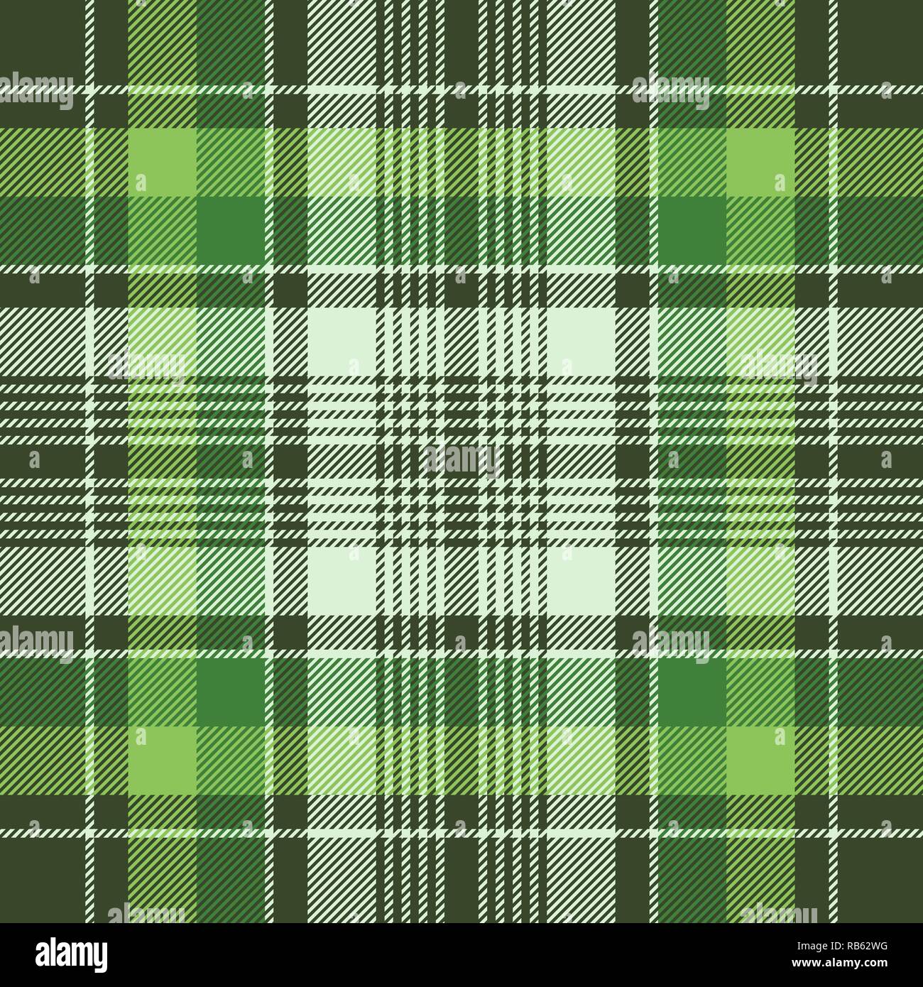 Green irish check fabric plaid seamless fabric texture. Vector ...