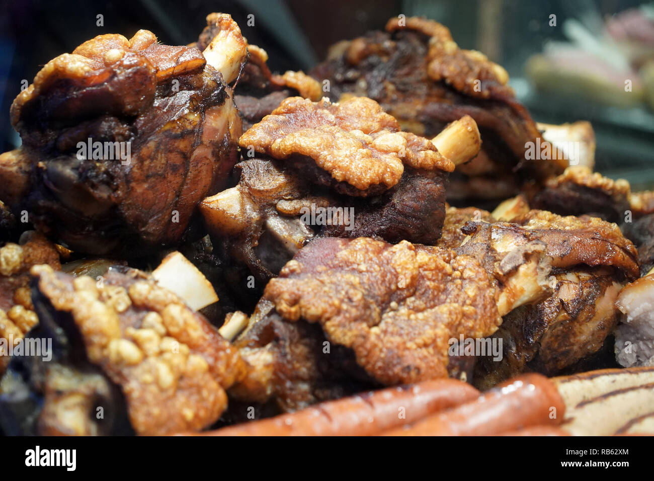 german sausage and meat at the market in Munchen Stock Photo - Alamy