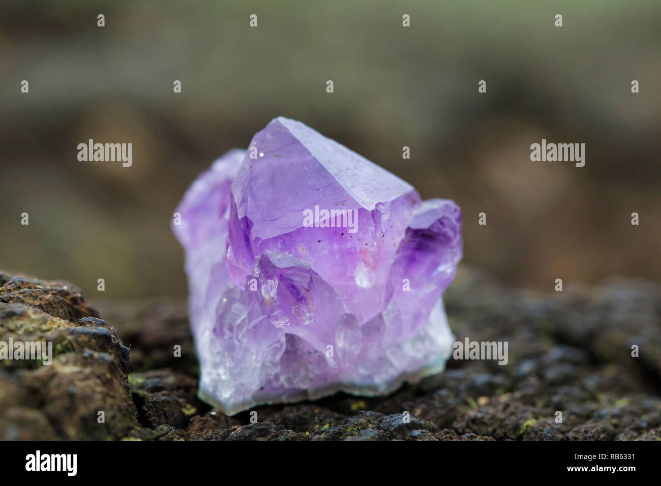 Natural mineral stone Amethyst Stock Photo - Alamy