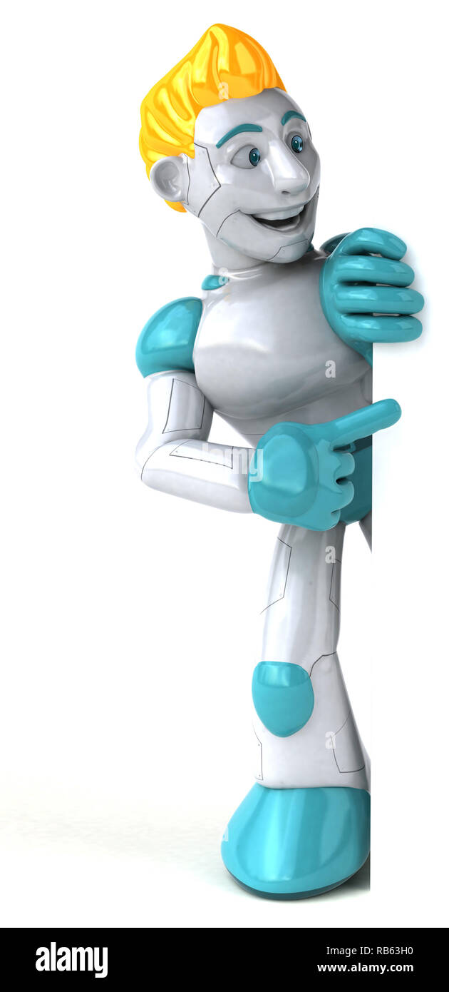 Robot - 3D Illustration Stock Photo - Alamy
