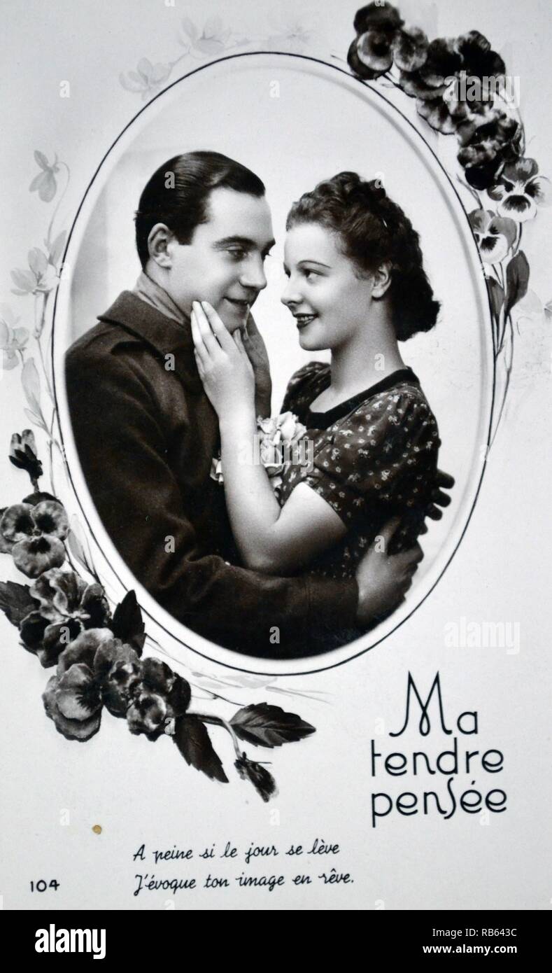 World War Two: Sentimental French postcard for civilians to send to ...