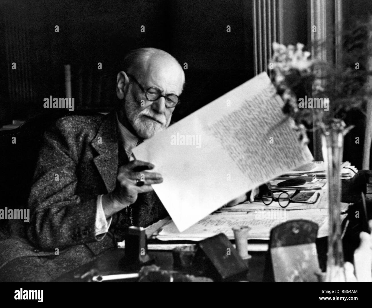 Sigmund Freud (1856-1939). Austrian neurologist, known as the founding ...