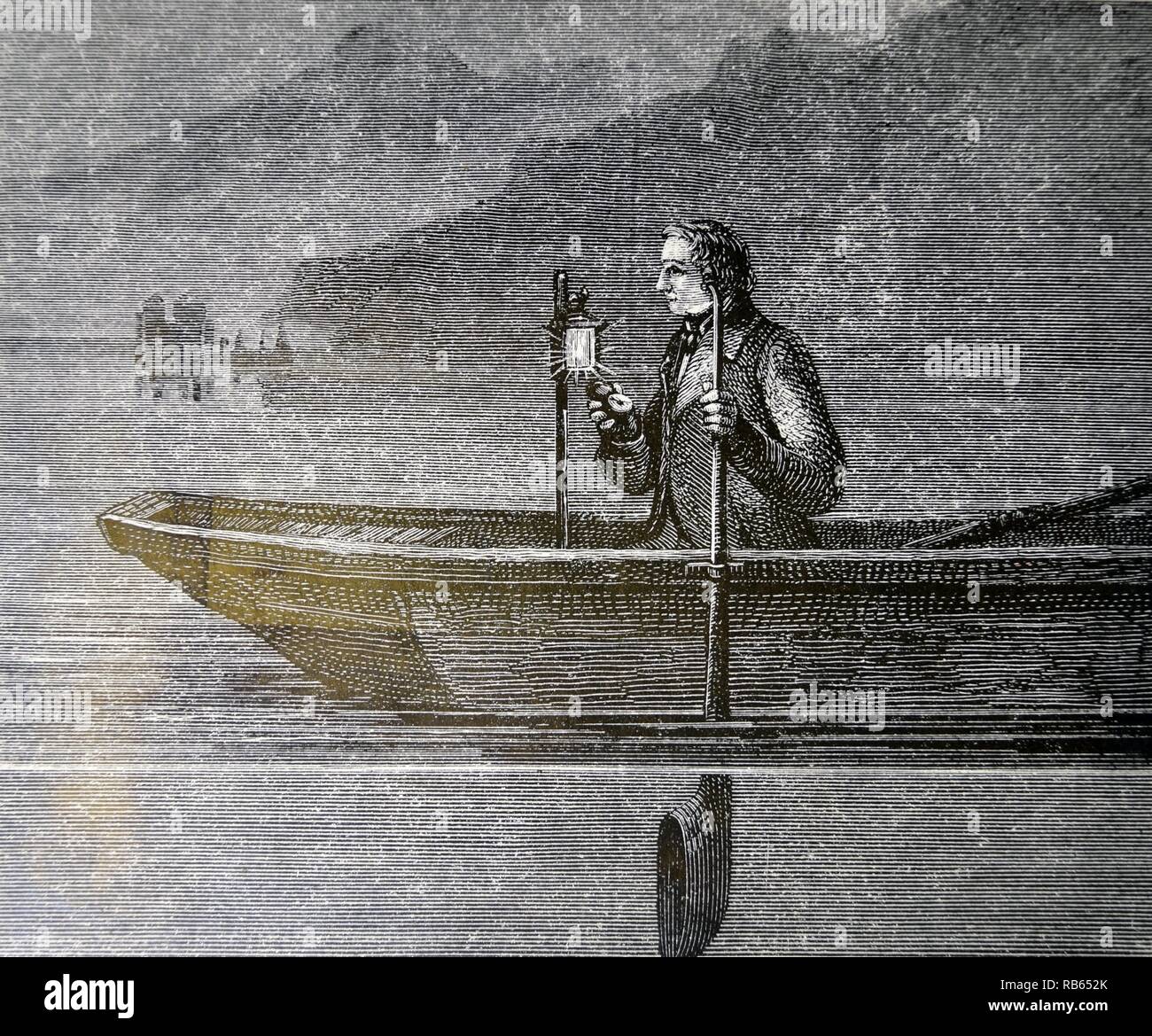 Experiment to measure the velocity of sound in water. These ...