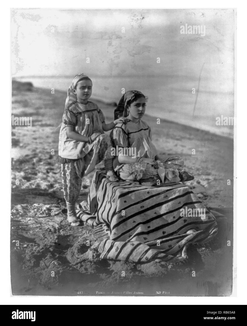 Girls on a beach Black and White Stock Photos & Images - Alamy