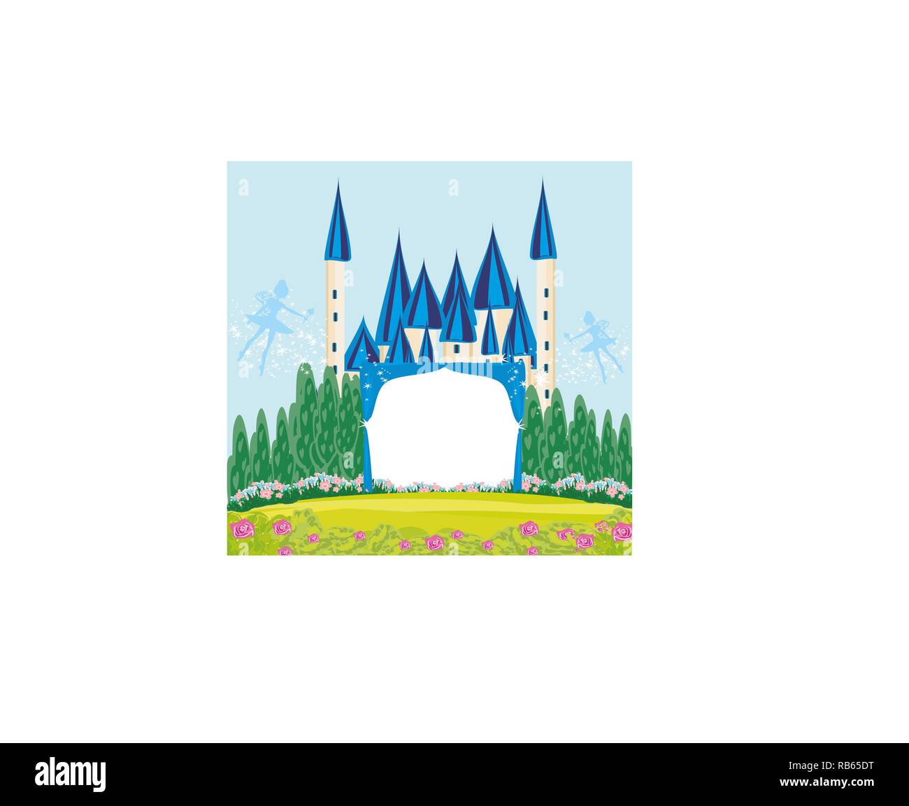 Magic FairyTale Princess Castle frame Stock Vector Image & Art - Alamy