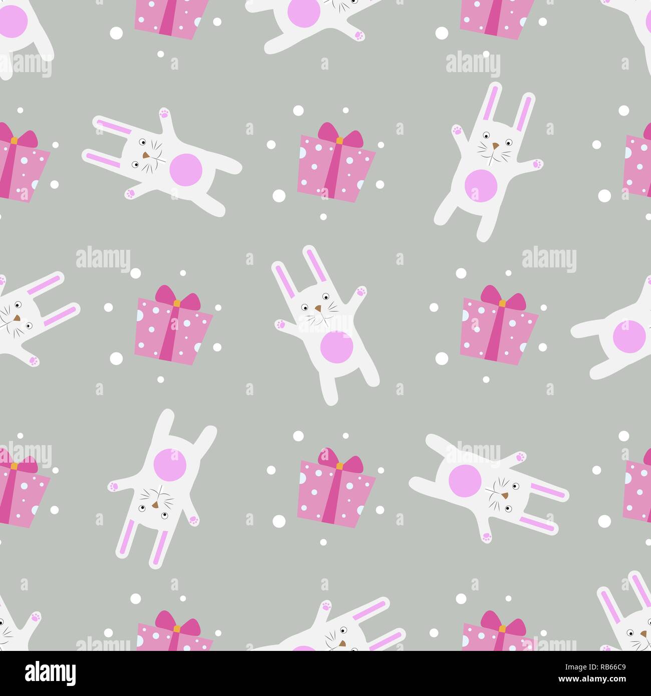 Funny white rabbit gift Stock Vector Images - Alamy