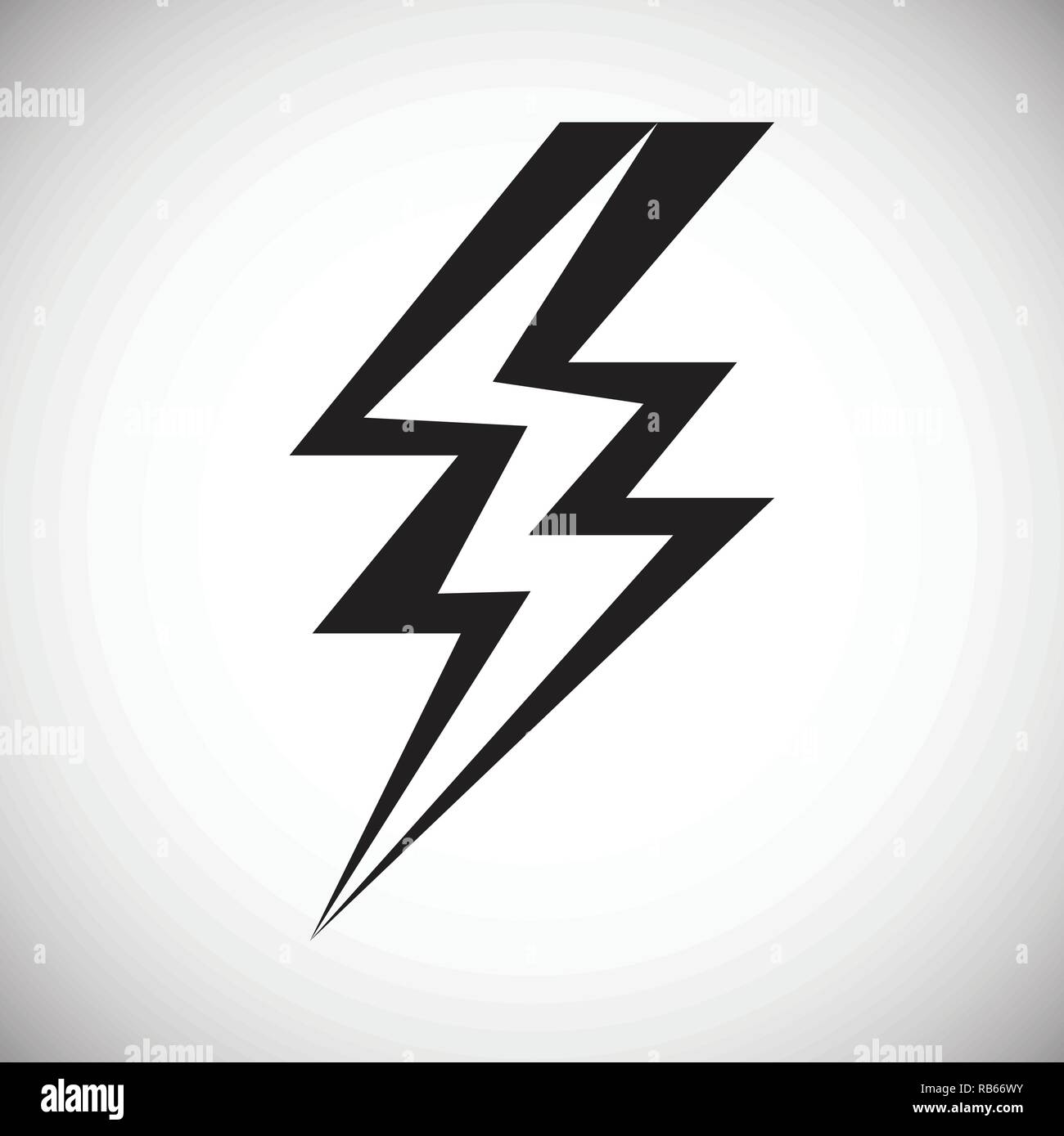 Lightning icon on white background for graphic and web design, Modern ...