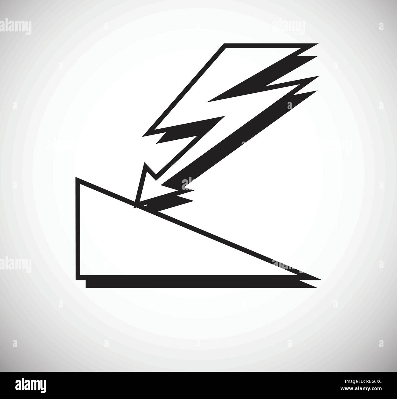 Lightning icon on white background for graphic and web design, Modern ...
