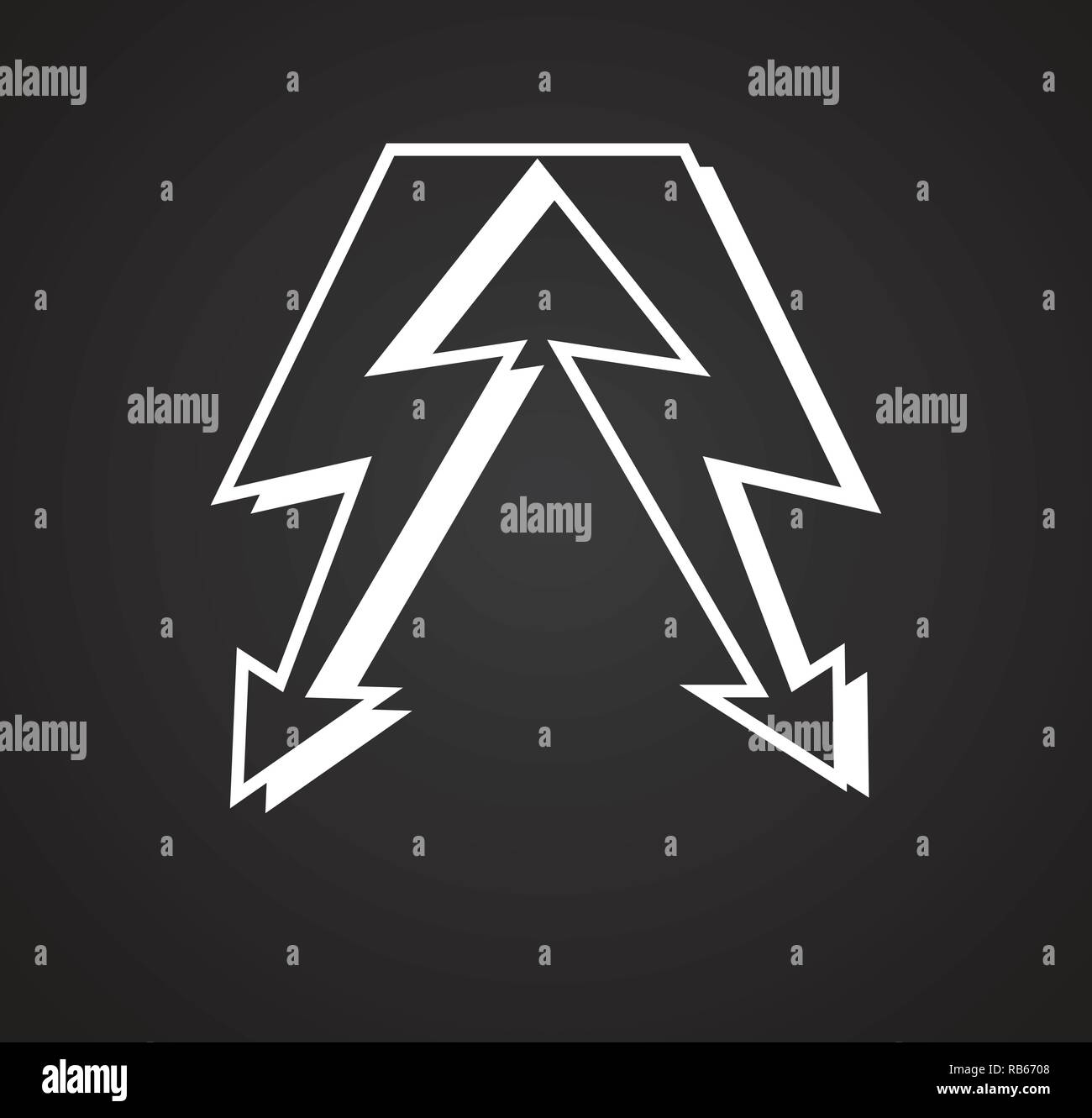 Lightning icon on white background for graphic and web design, Modern ...