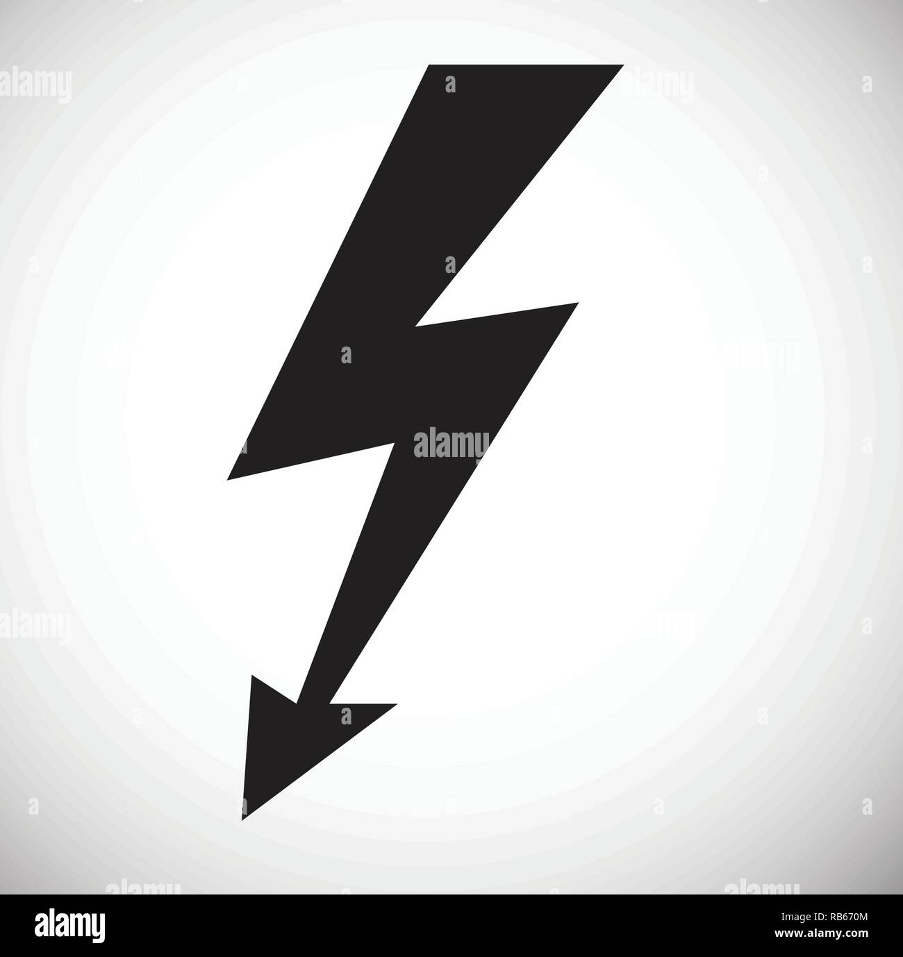 Lightning icon on white background for graphic and web design, Modern ...