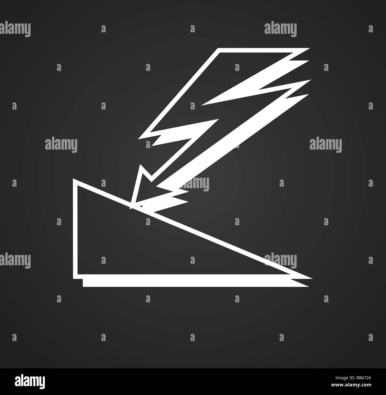 Lightning icon on white background for graphic and web design, Modern ...