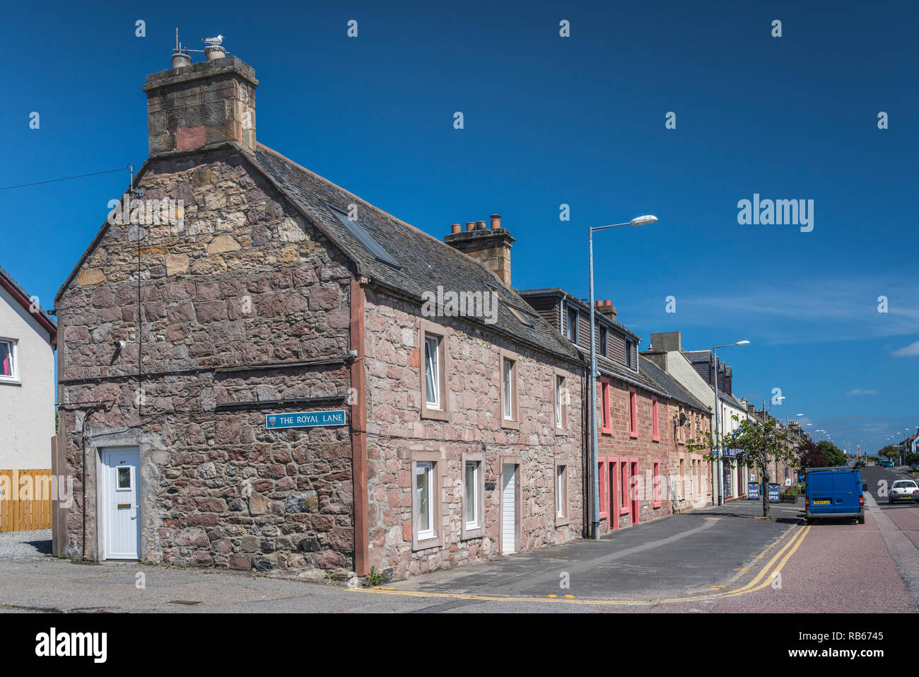 The buildings and architecture in the village of Invergordon, Scotland ...