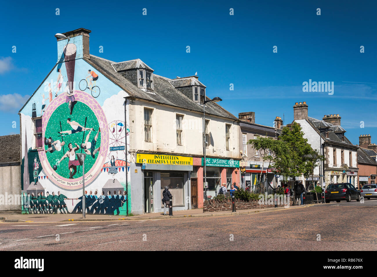 The buildings and architecture in the village of Invergordon, Scotland ...
