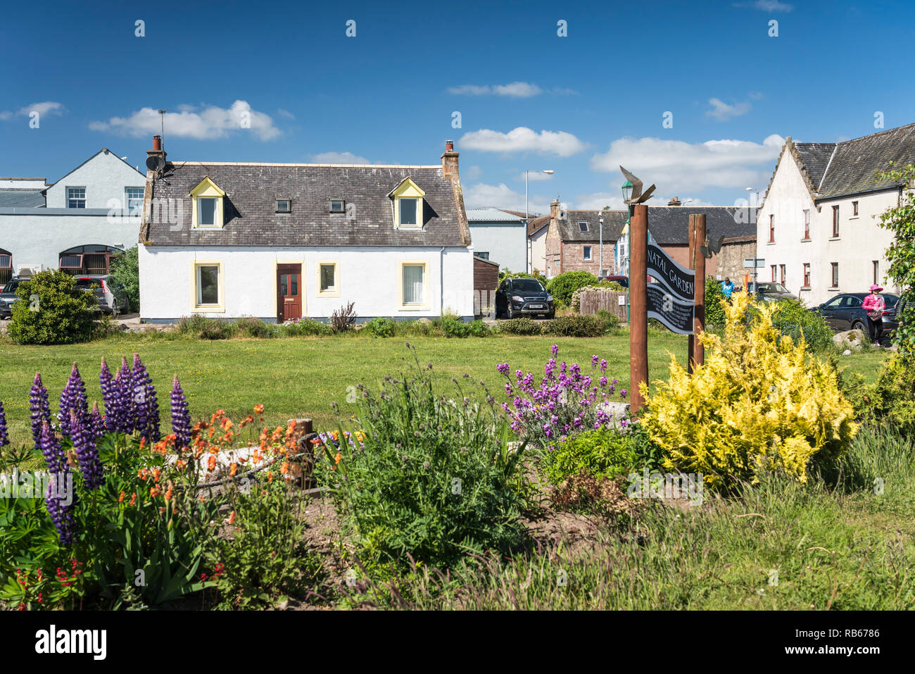 The buildings and architecture in the village of Invergordon, Scotland ...