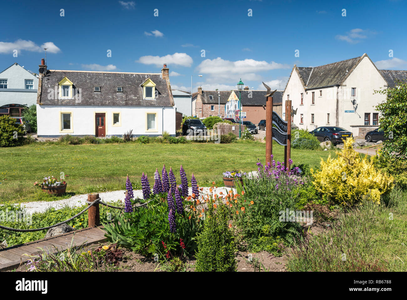 The buildings and architecture in the village of Invergordon, Scotland ...