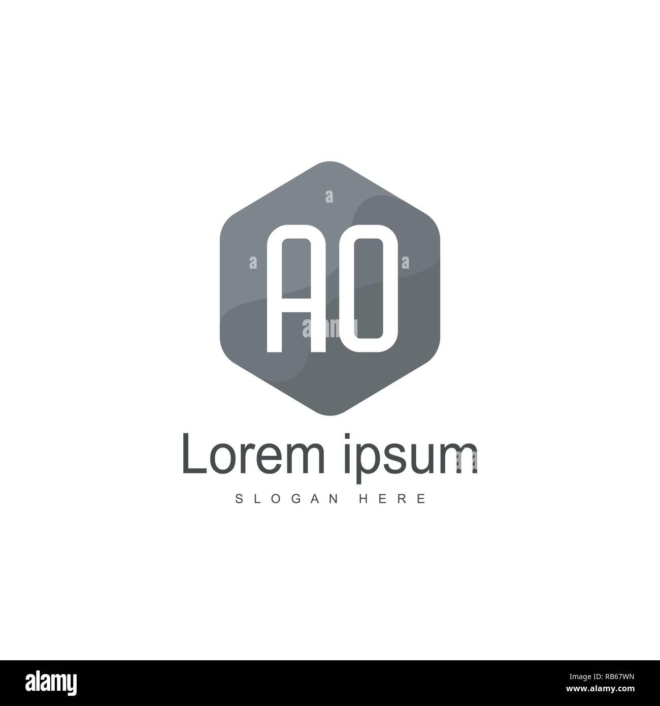 AO Letters Logo Design. Simple and Creative Black Letter Concept ...