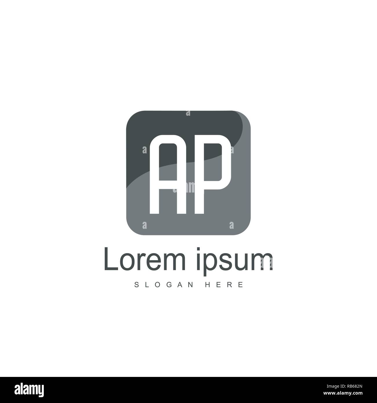 AP Letters Logo Design. Simple and Creative Black Letter Concept ...