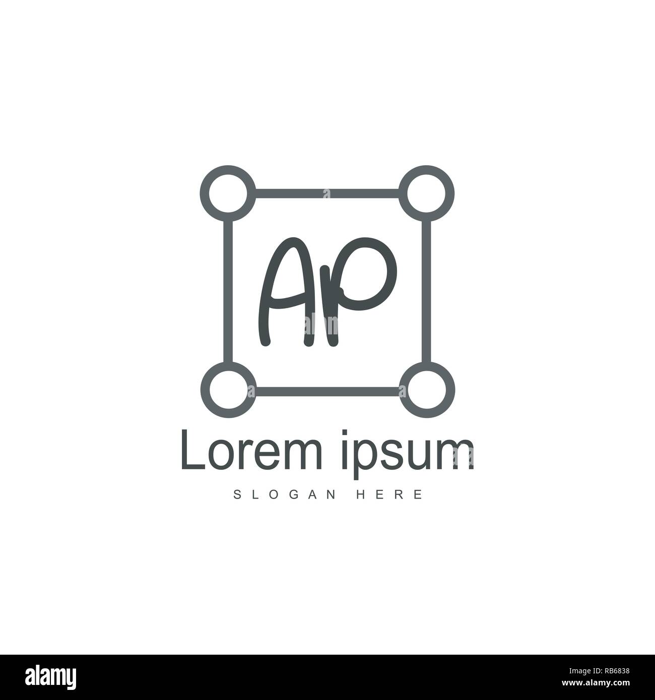 AP Letters Logo Design. Simple and Creative Black Letter Concept ...