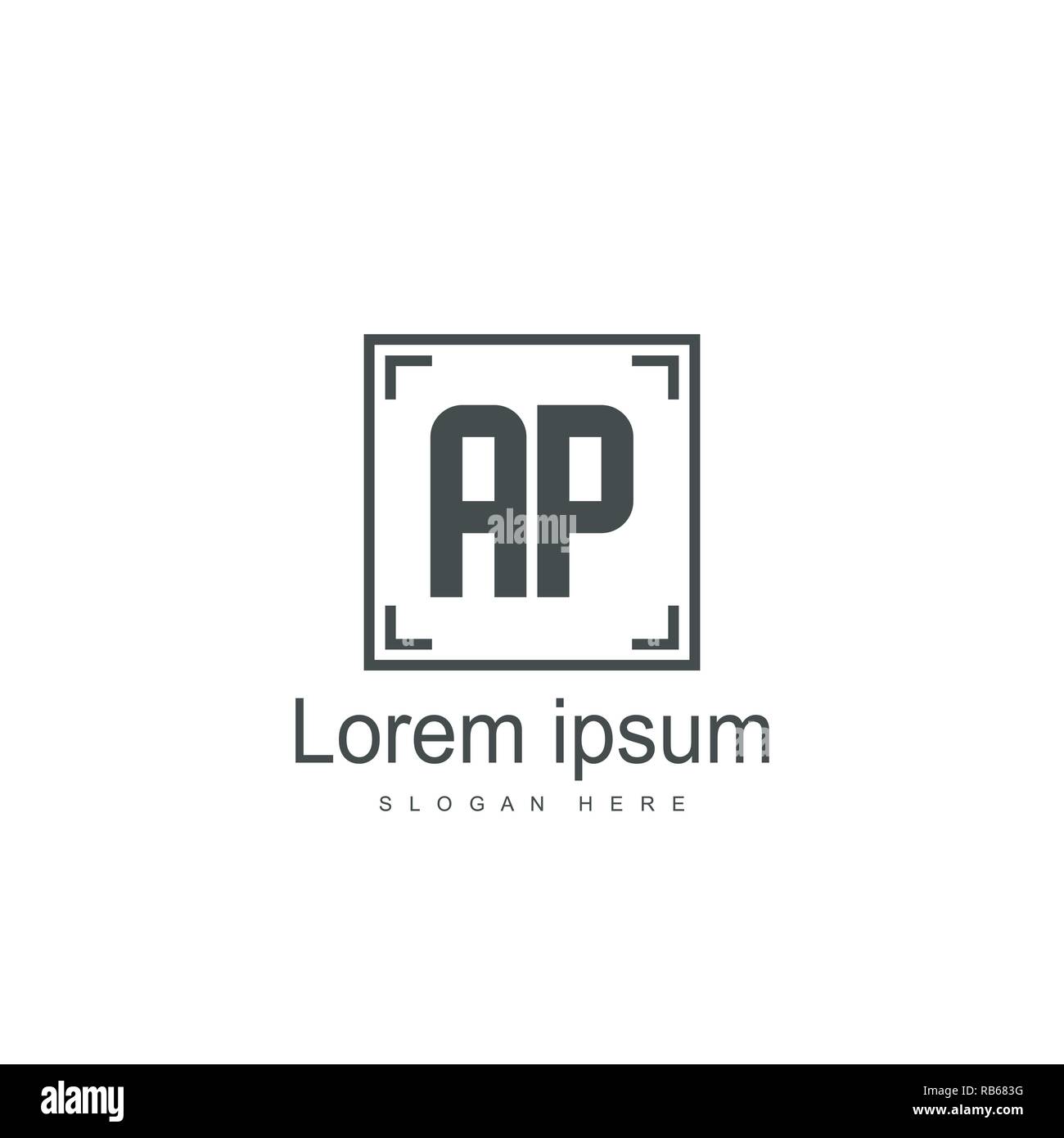 AP Letters Logo Design. Simple and Creative Black Letter Concept ...