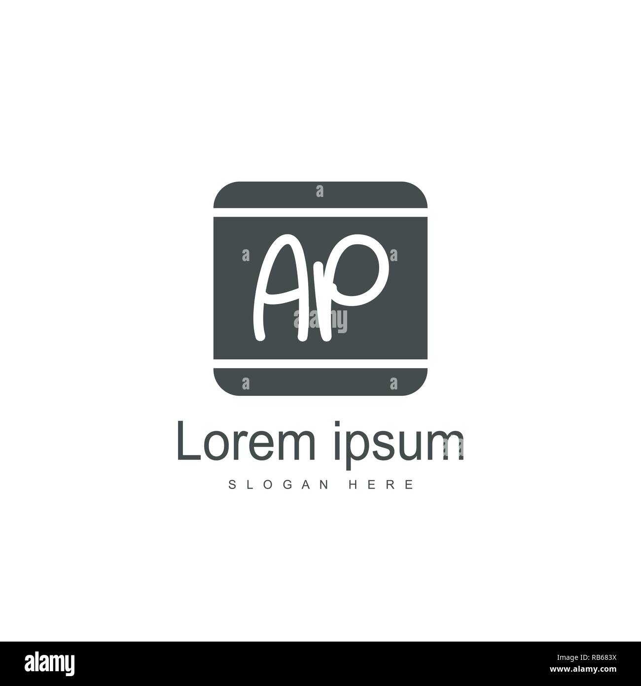 AP Letters Logo Design. Simple and Creative Black Letter Concept ...