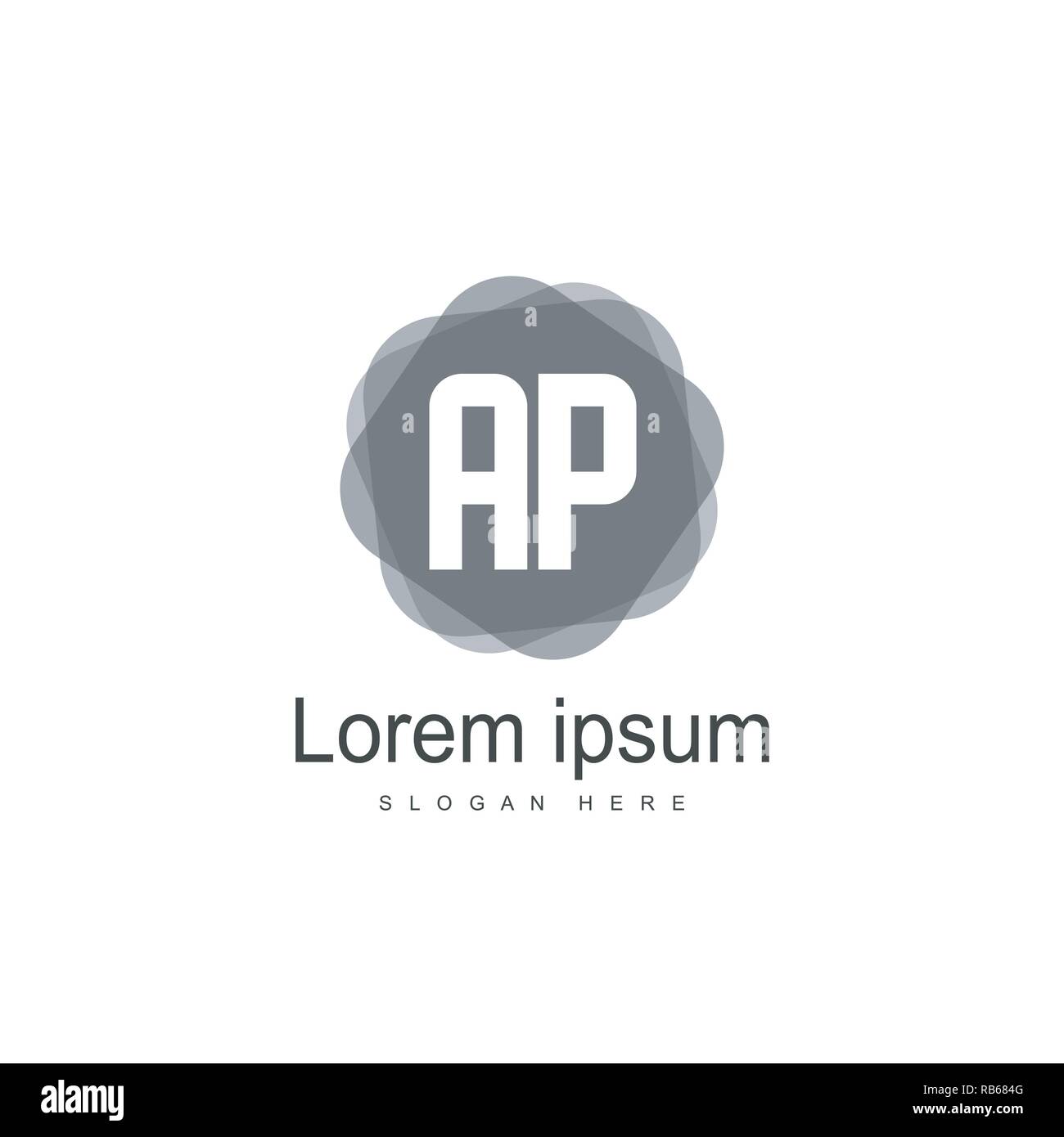 AP Letters Logo Design. Simple and Creative Black Letter Concept ...