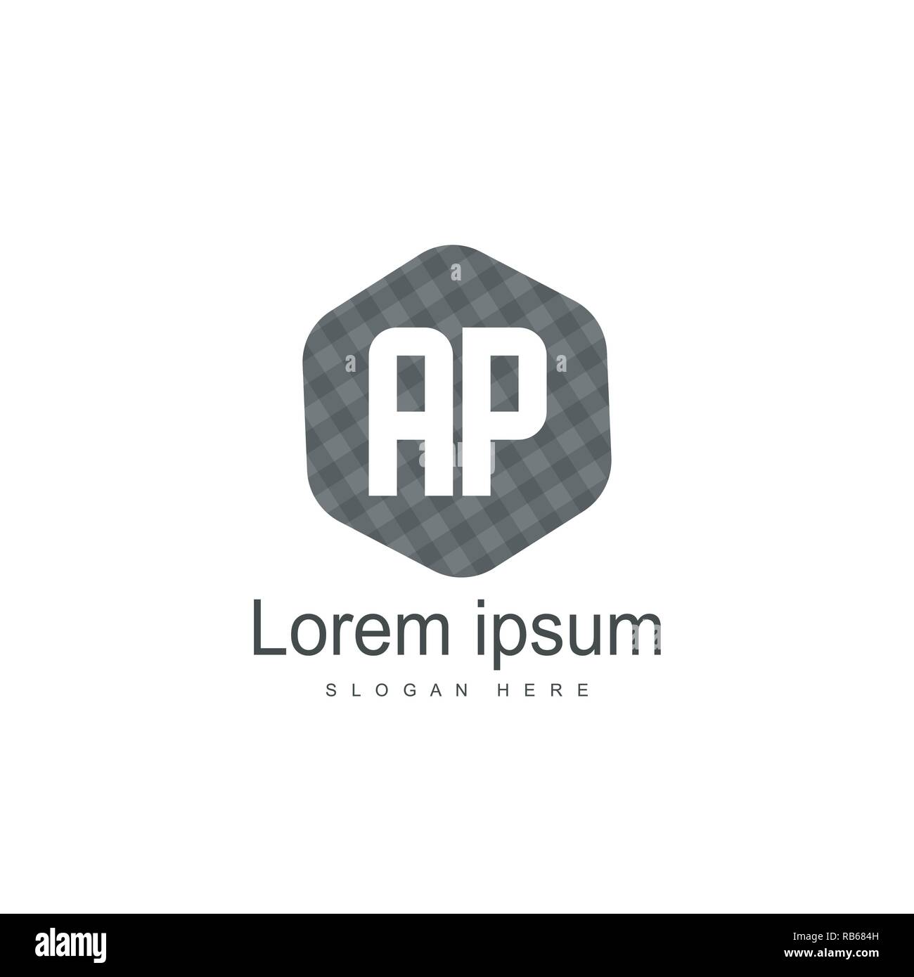AP Letters Logo Design. Simple and Creative Black Letter Concept ...